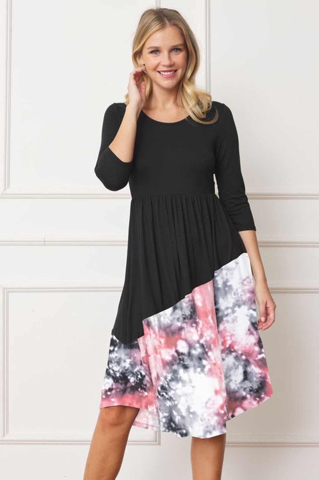 Asymmetrical Accent Midi Dress - Etsy
