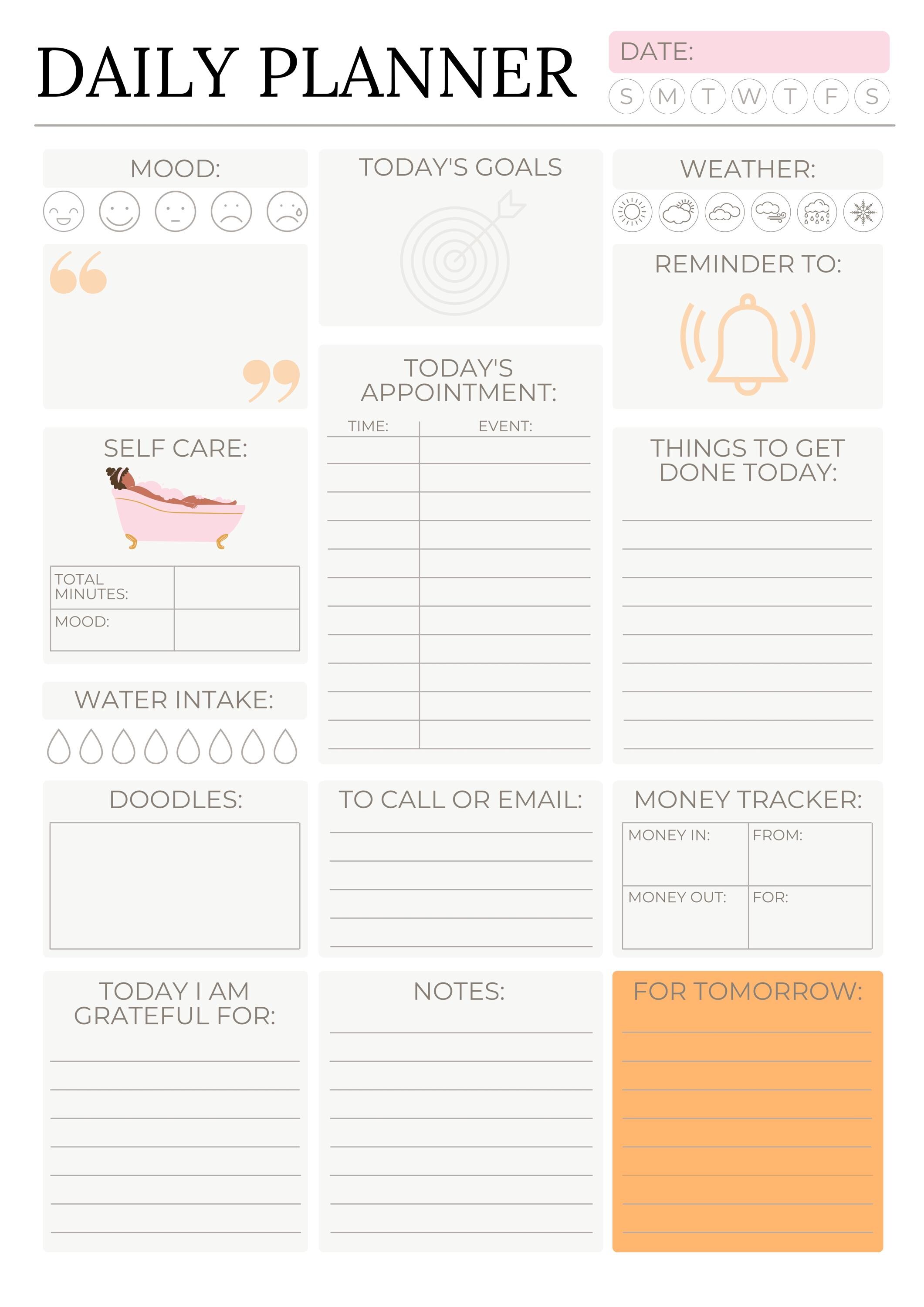 Daily Planner/digital Planner/manage Day Better/organisation Planner ...