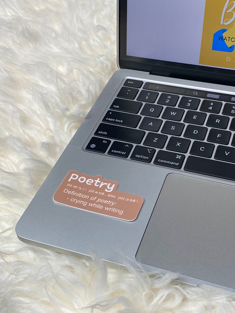 Poetry is Crying While Writing Sticker, Writer, Author, Cute, Poetry ...
