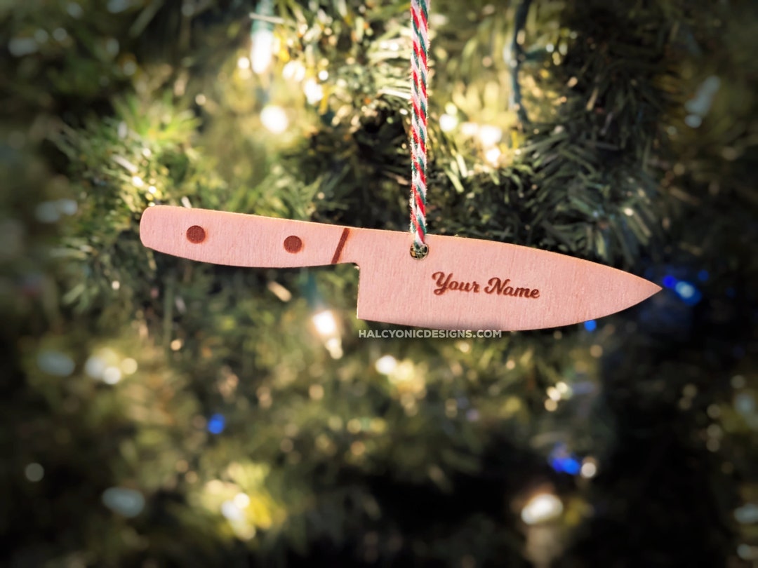 Personalized Chef's Knife Holiday Ornament Perfect for Mobile Chefs ...