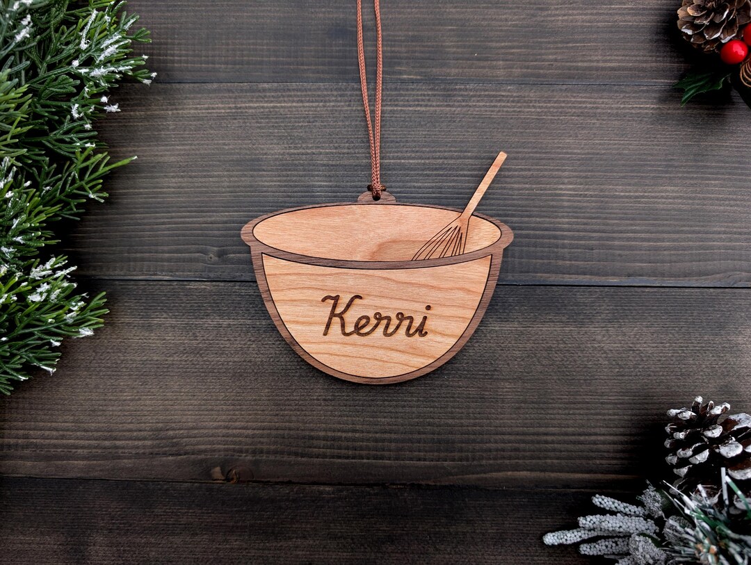 Personalized Mixing Bowl Ornament | Perfect for Bakers and Grandparents ...