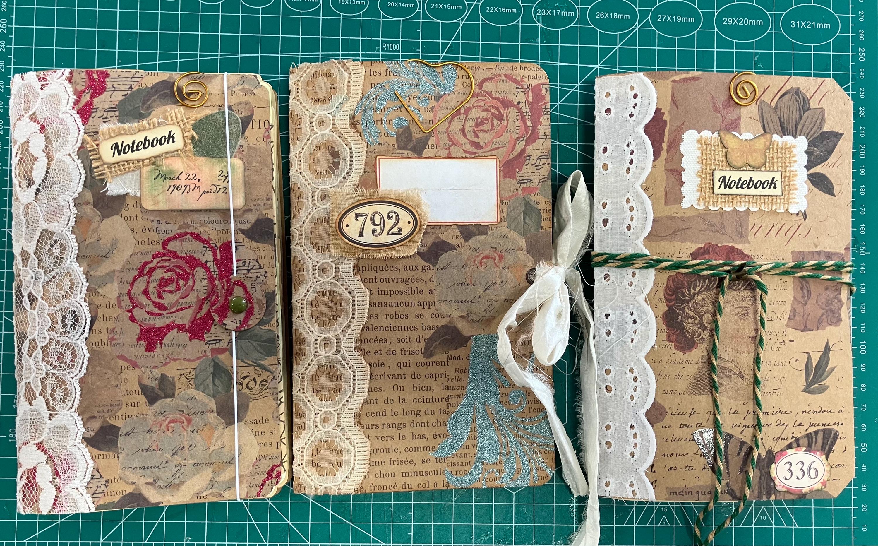 Three Handmade Notebooks - Etsy