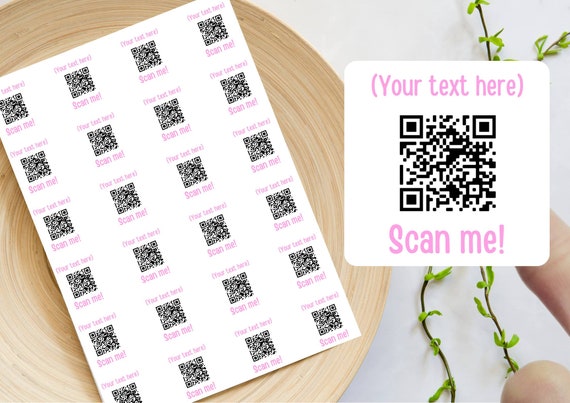 Custom QR Code Stickers QR Sticker Sheet Small Business - Etsy