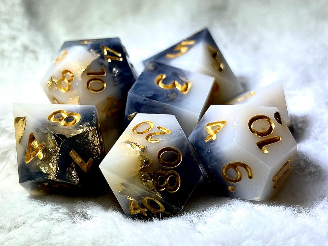 Check Mate Handmade Artisan Polyhedral Dice Set - Etsy