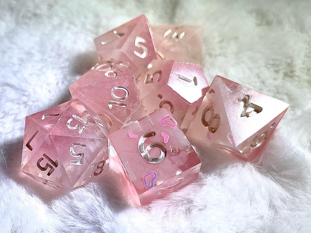 Pink Dream Handmade Artisan Polyhedral Dice Set - Etsy