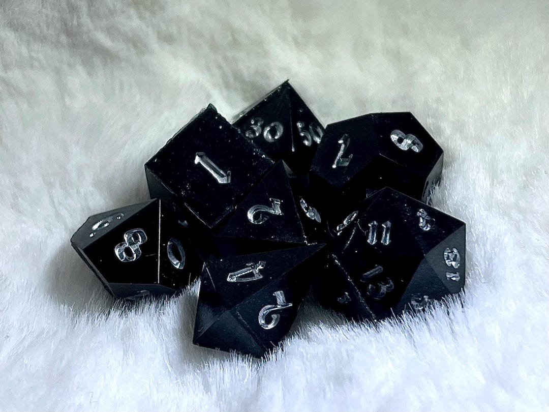 Obsidian Heart Handmade Polyhedral *MINI* Dice Set - Etsy