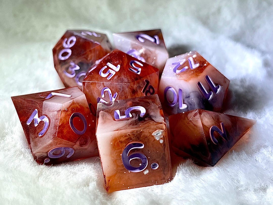 Smoke & Mirrors Handmade Artisan Polyhedral Dice Set - Etsy