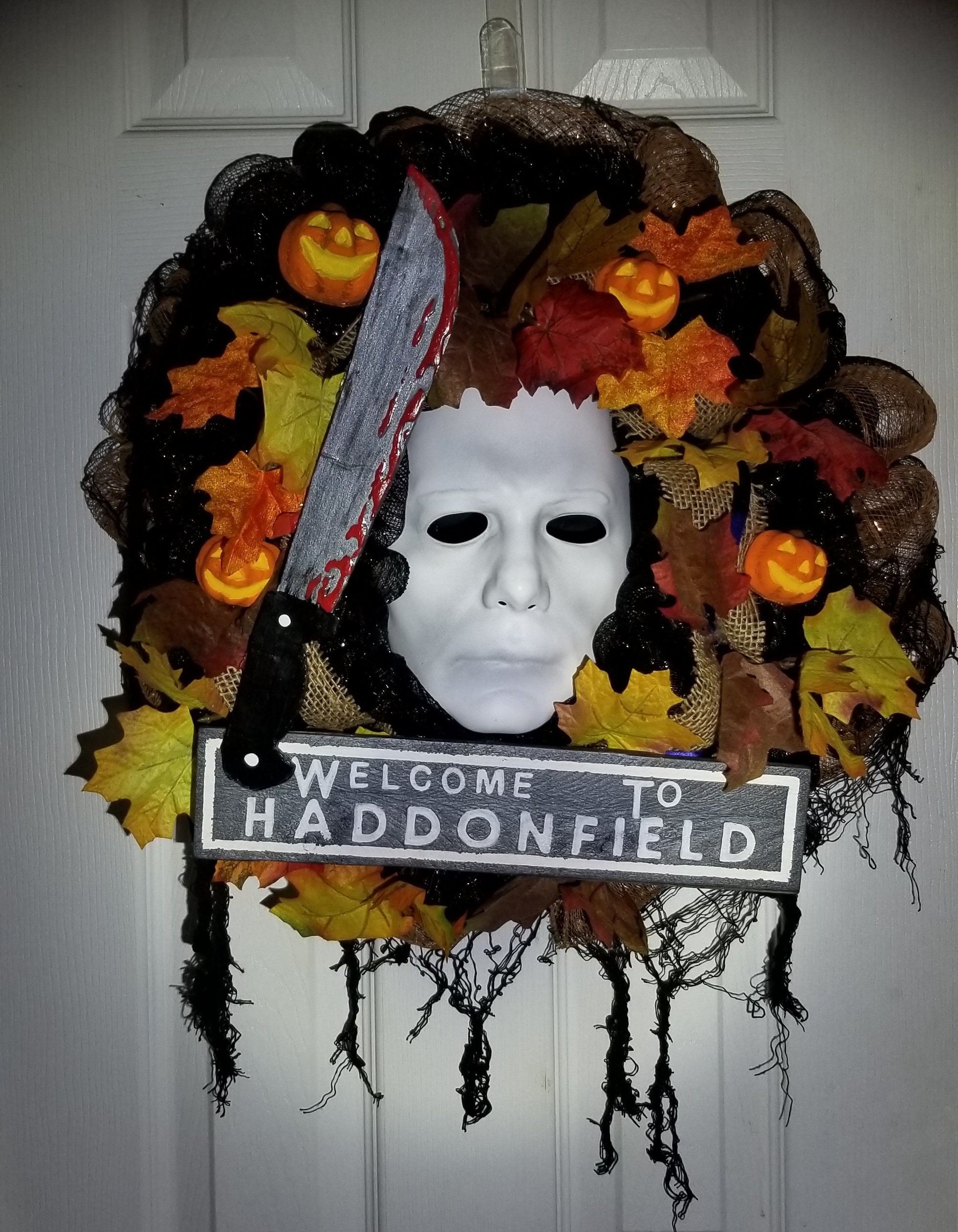 Wreath - Horror Movie Wreath* Scary Clown* Krueger* Jack* Ghostface ...