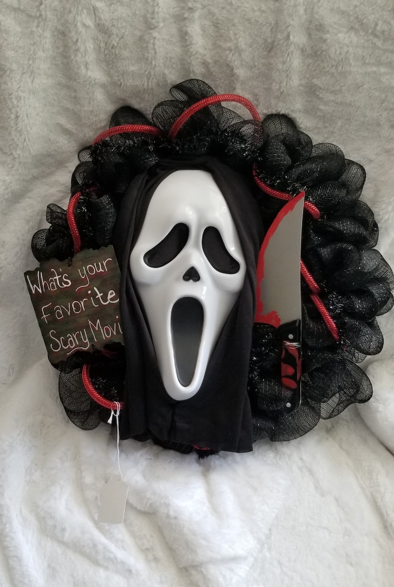Wreath - Horror Movie Wreath* Scary Clown* Krueger* Jack* Ghostface ...
