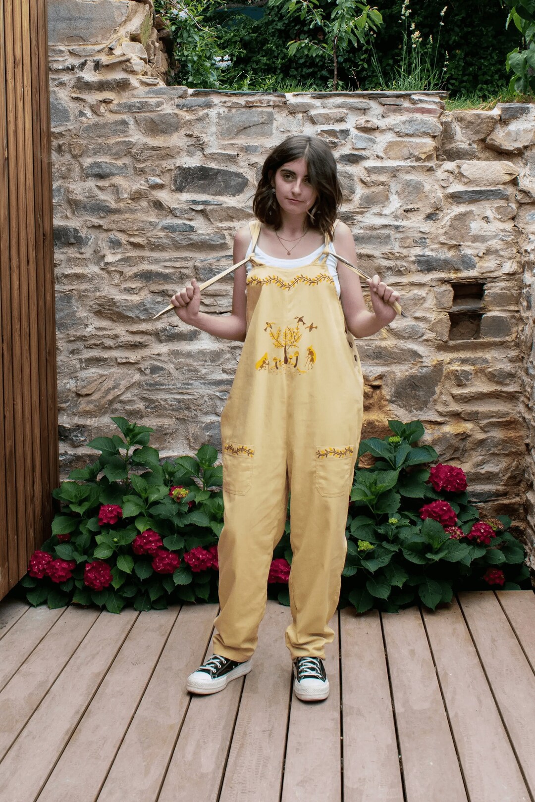 Organic Cotton Reversible Dungaree Warli Folk Art Eco Folk Art Handloom ...