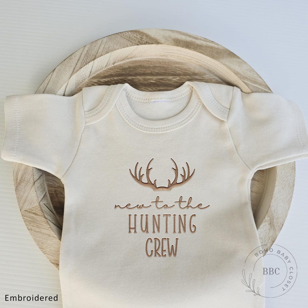 Embroidered New to the Hunting Crew Onesie® Dad's Bestie, Gift for Dad ...