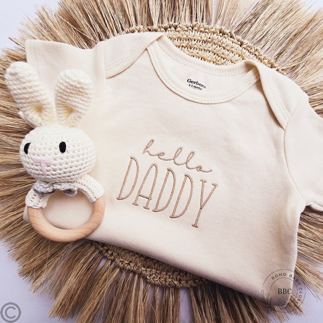 Embroidered Hi Daddy ONESIES® Brand, Hello Daddy ONESIES® Brand ...