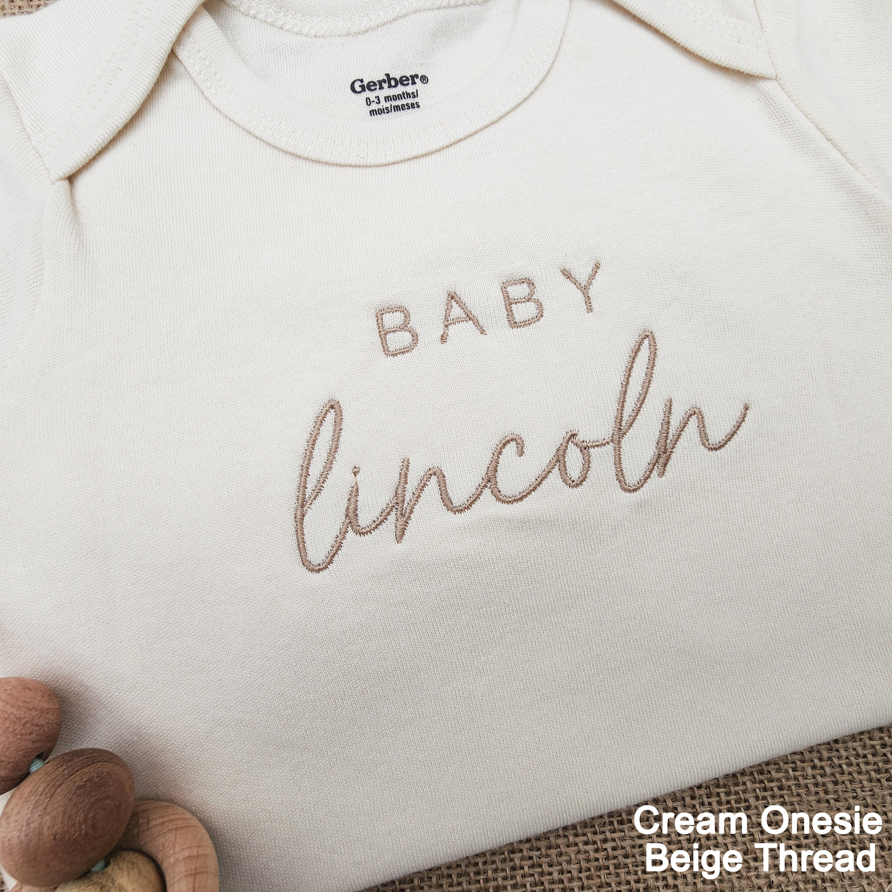 Embroidered Onesies® Brand, Personalized Baby Onesies® Custom Natural ...