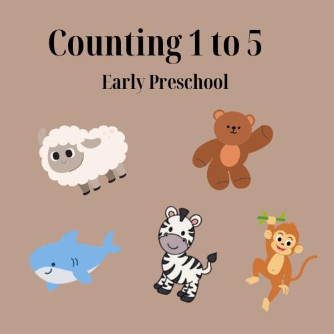 Counting 1 to 5 Early Education - Etsy