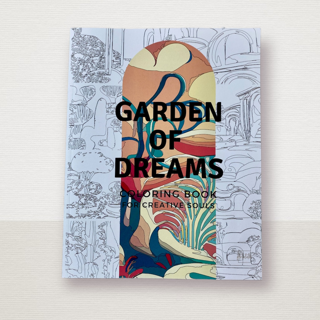 Garden of Dream Coloring Book Page Grayscale Coloring Book - Etsy