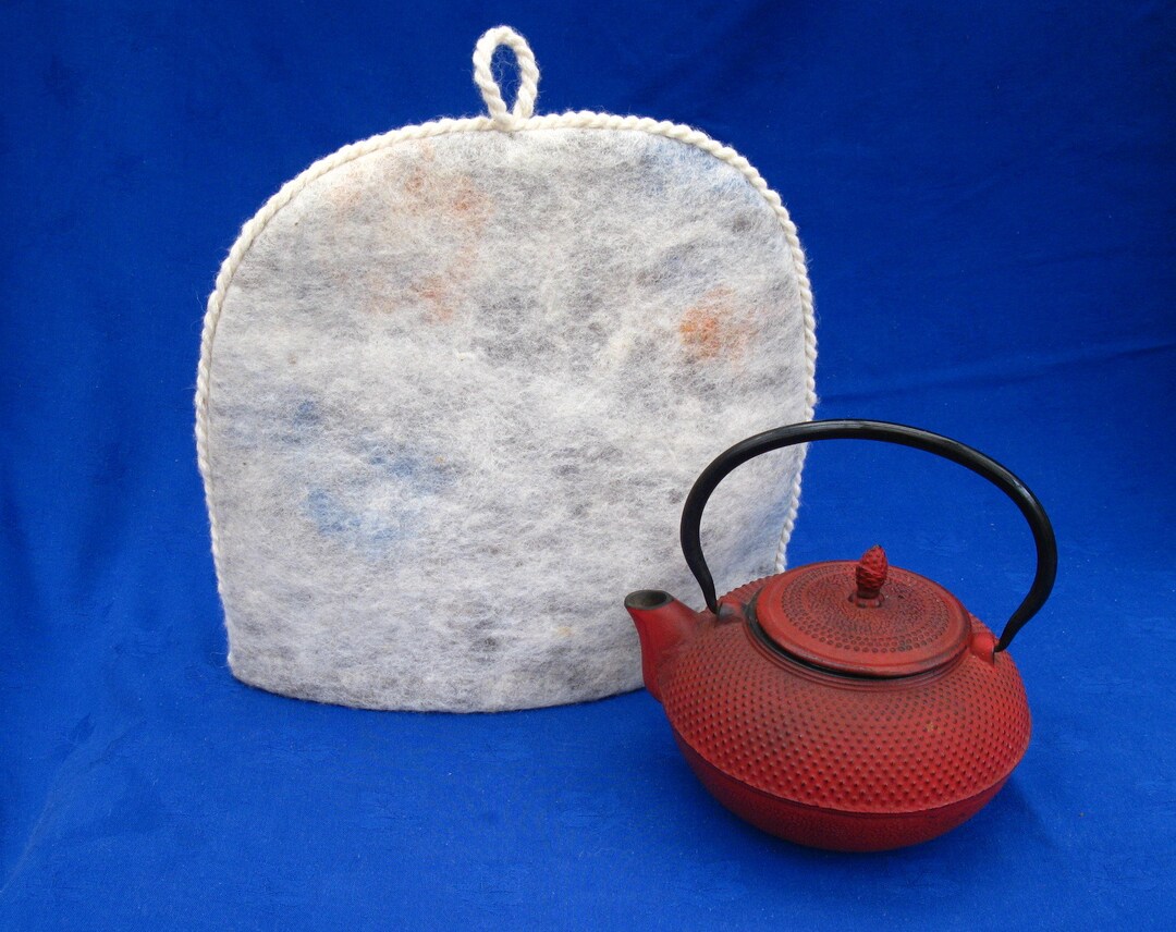 Wet Felted Teapot Cover - Natural Wool Tea Cosy - Ready for Needle ...