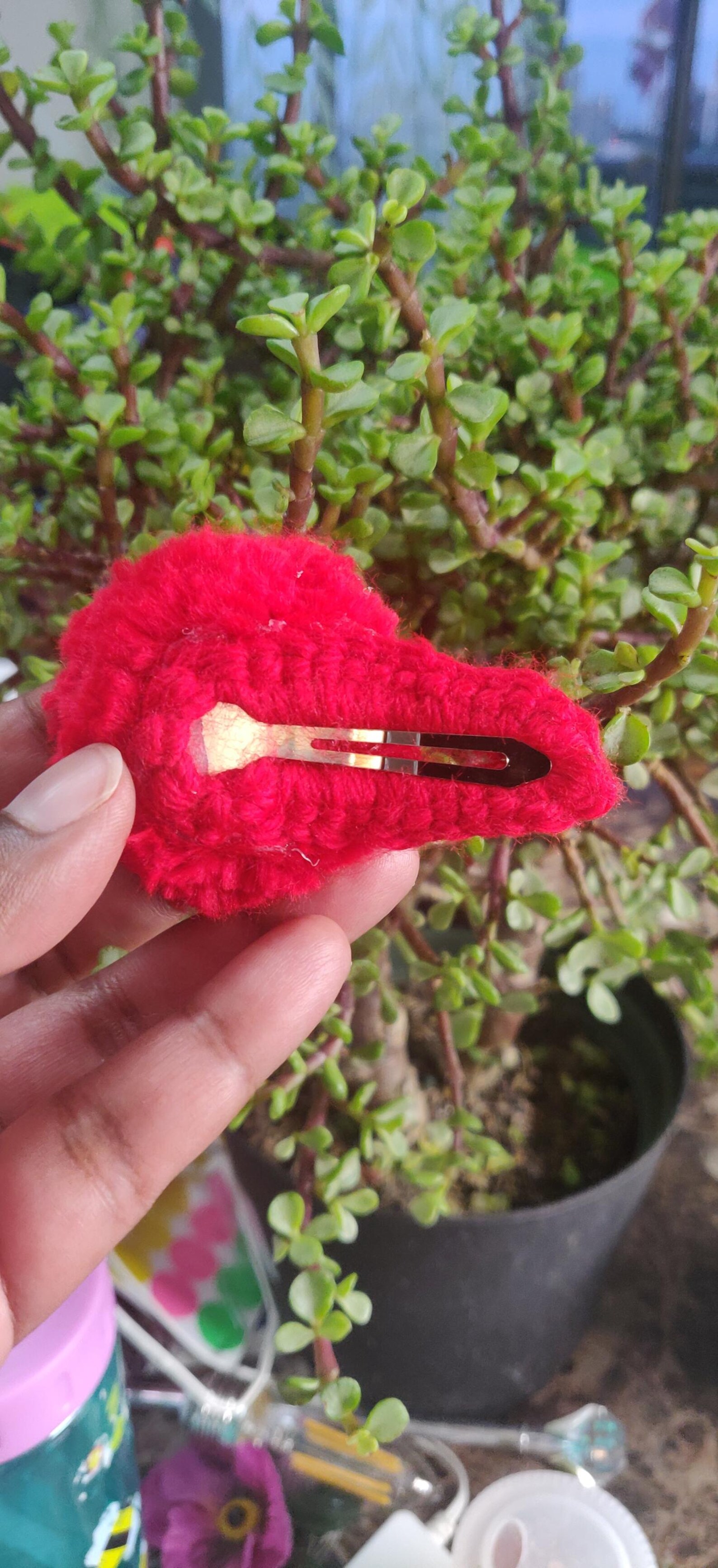 Sesame Street Elmo Pom Pom Hair Clips, Handmade Acrylic Yarn - Etsy
