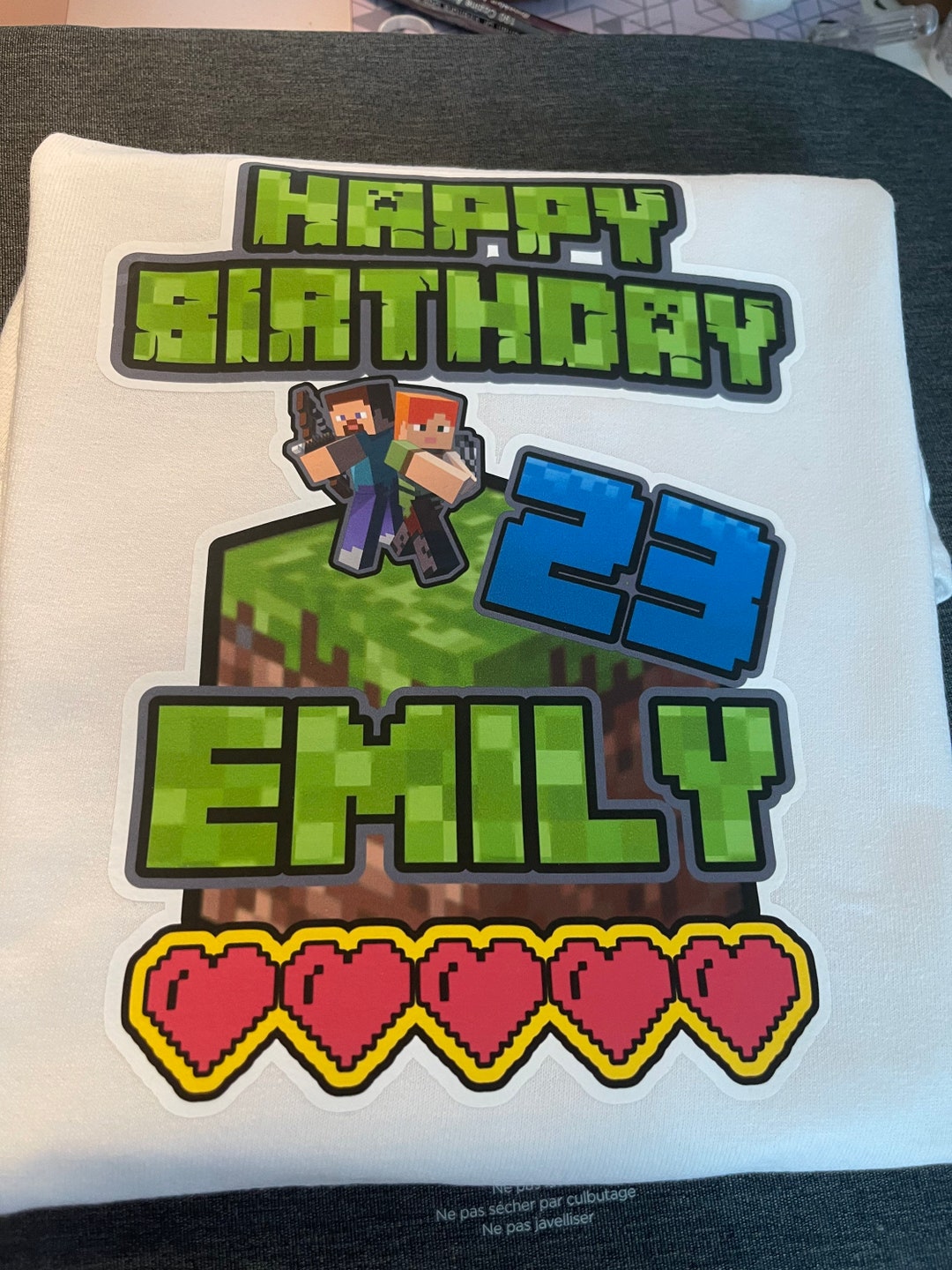 Minecraft Birthday Shirt - Etsy