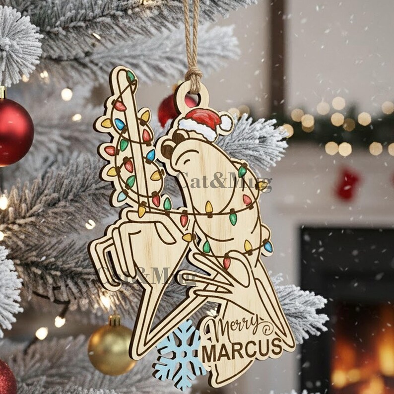 Marcus the Worm Ornament SVG · Merry Marcus Christmas Laser Cut Files ...