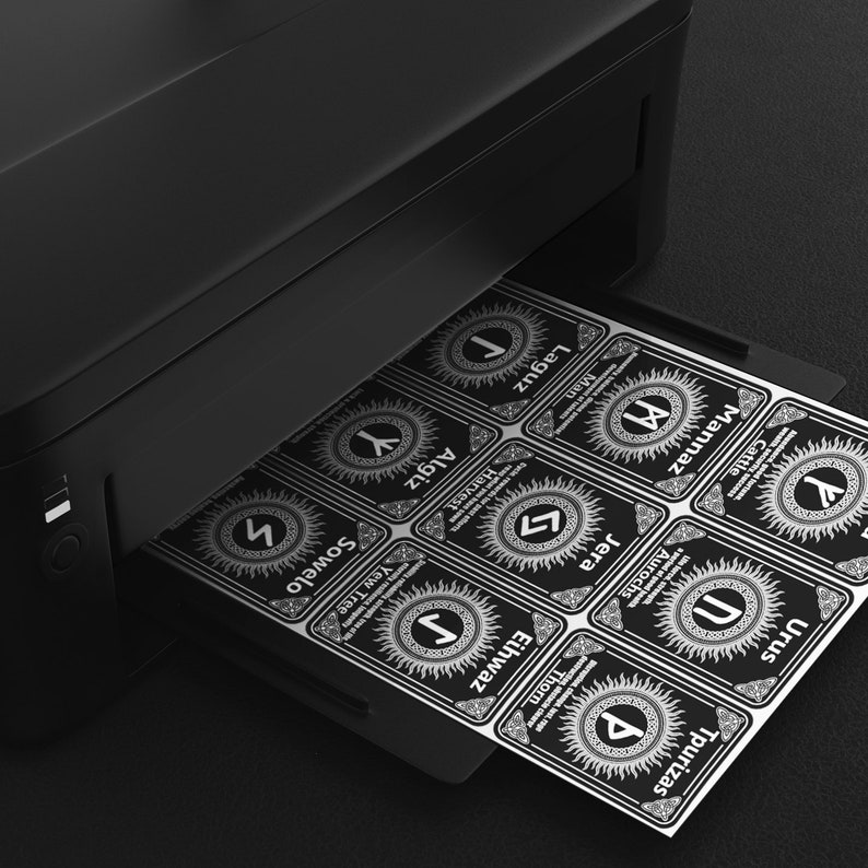 Printable Runes Cards PNG, PDF, SVG Celtic Runes Oracle Cards Svg ...