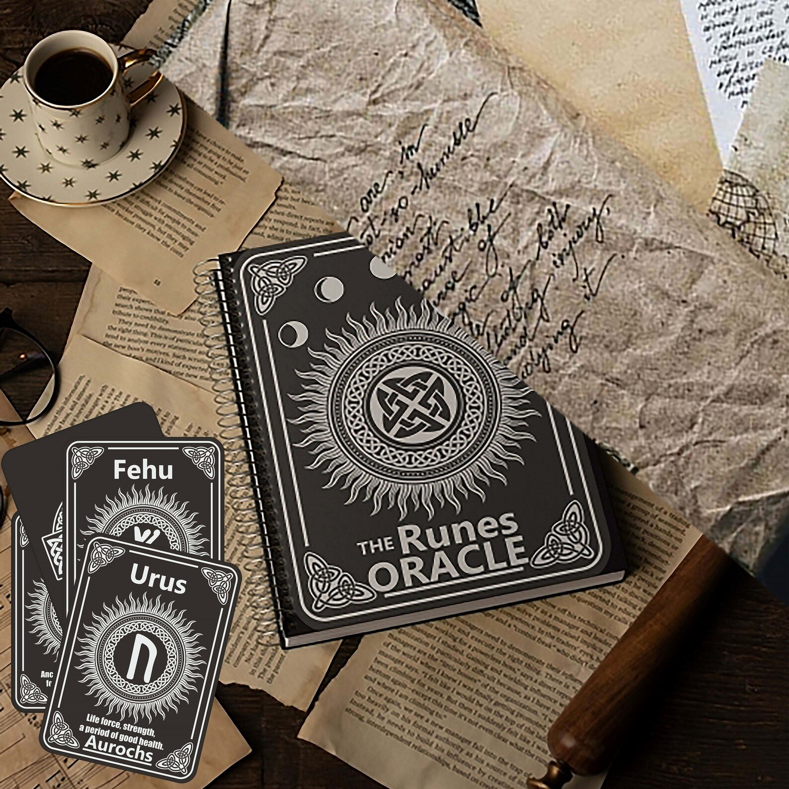 Printable Runes Cards PNG, PDF, SVG Celtic Runes Oracle Cards Svg ...