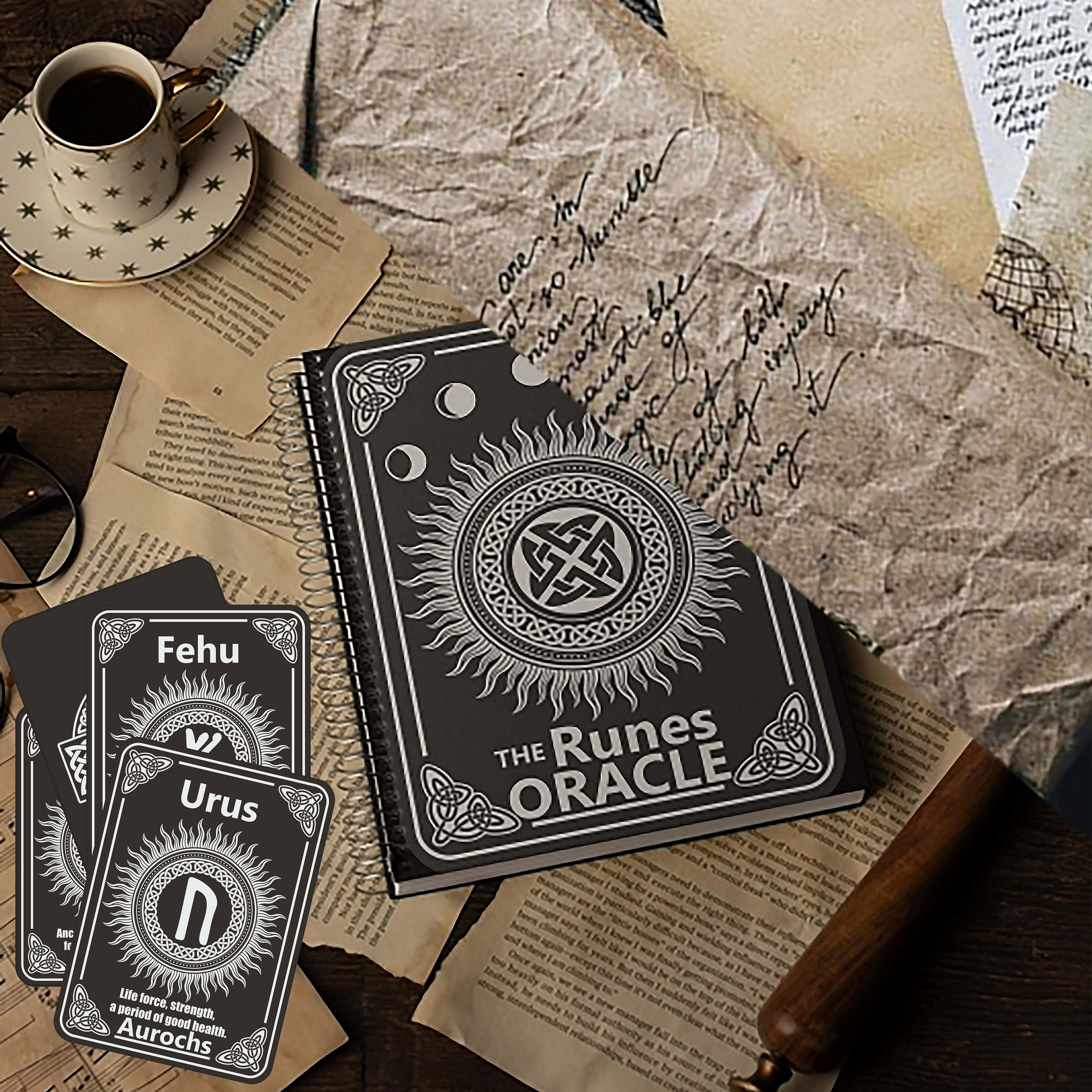 Printable Runes Cards PNG, PDF, SVG Celtic Runes Oracle Cards Svg ...