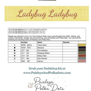 LADYBUG LADYBUG * Dirty Annie * Cross Stitch Pattern-b - Etsy