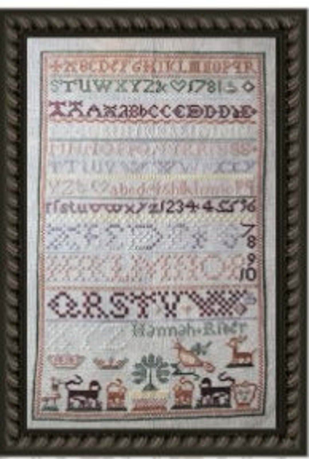 HANNAH RIDER SAMPLER 1781 * the Wishing Thorn * Counted Cross Stitch ...