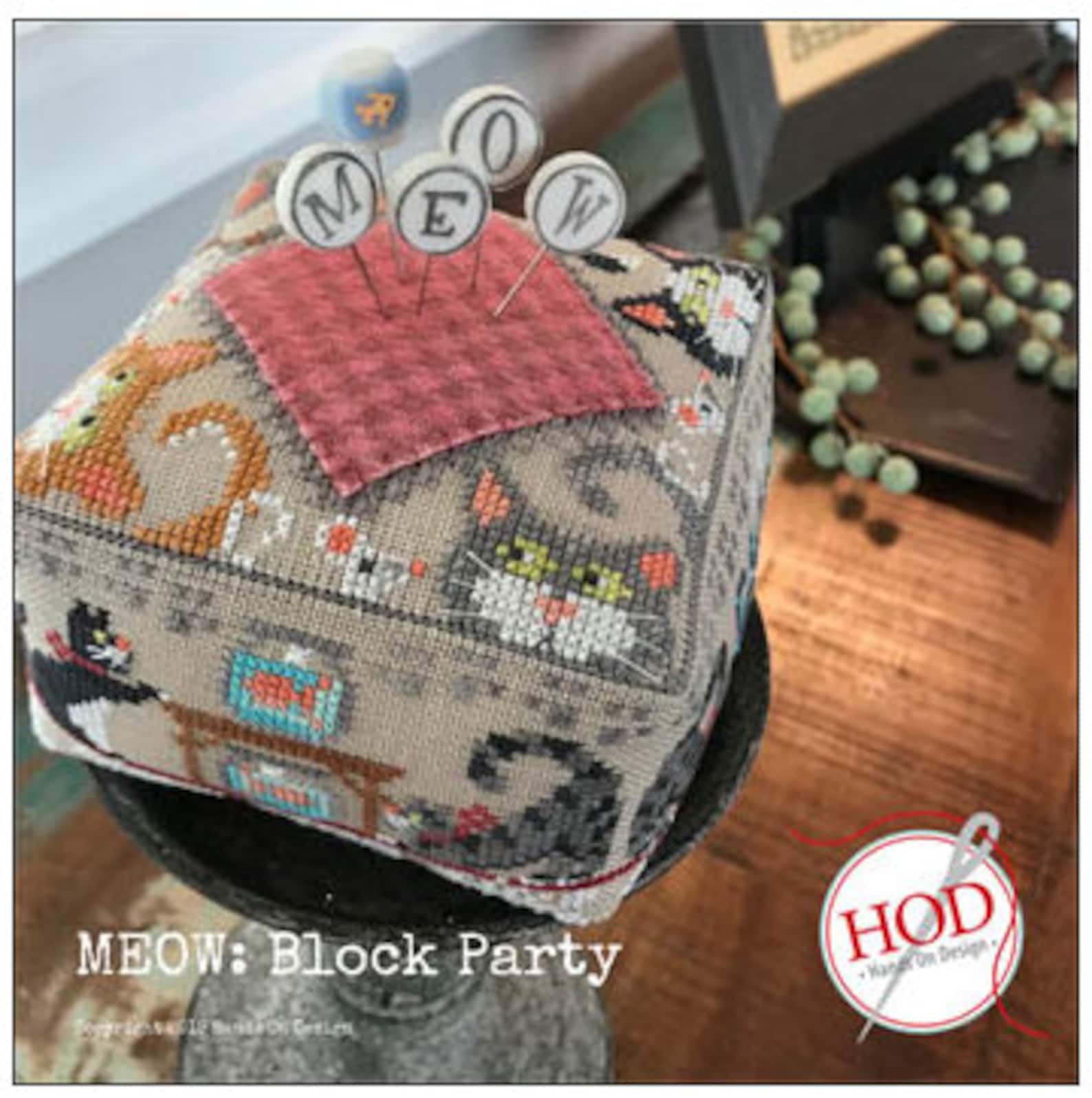 MEOW - Block Party * Hands on Design * Cross Stitch-b - Etsy
