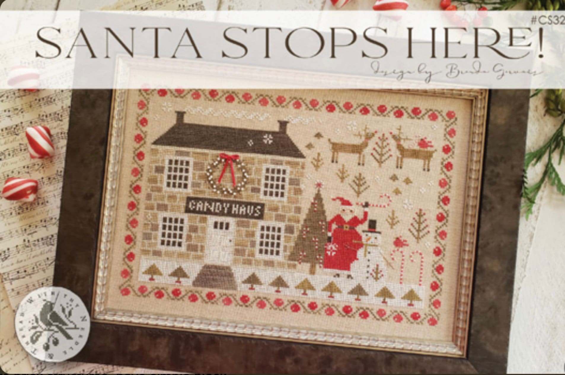 SANTA STOPS HERE * With Thy Needle and Thread * Brenda Gervais ...