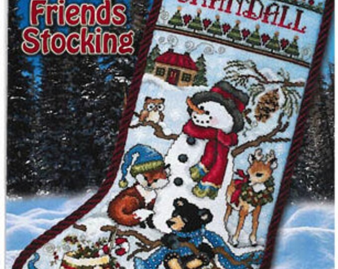 FOREST FRIENDS STOCKING Stoney Creek Collection Counted Cross Stitch ...