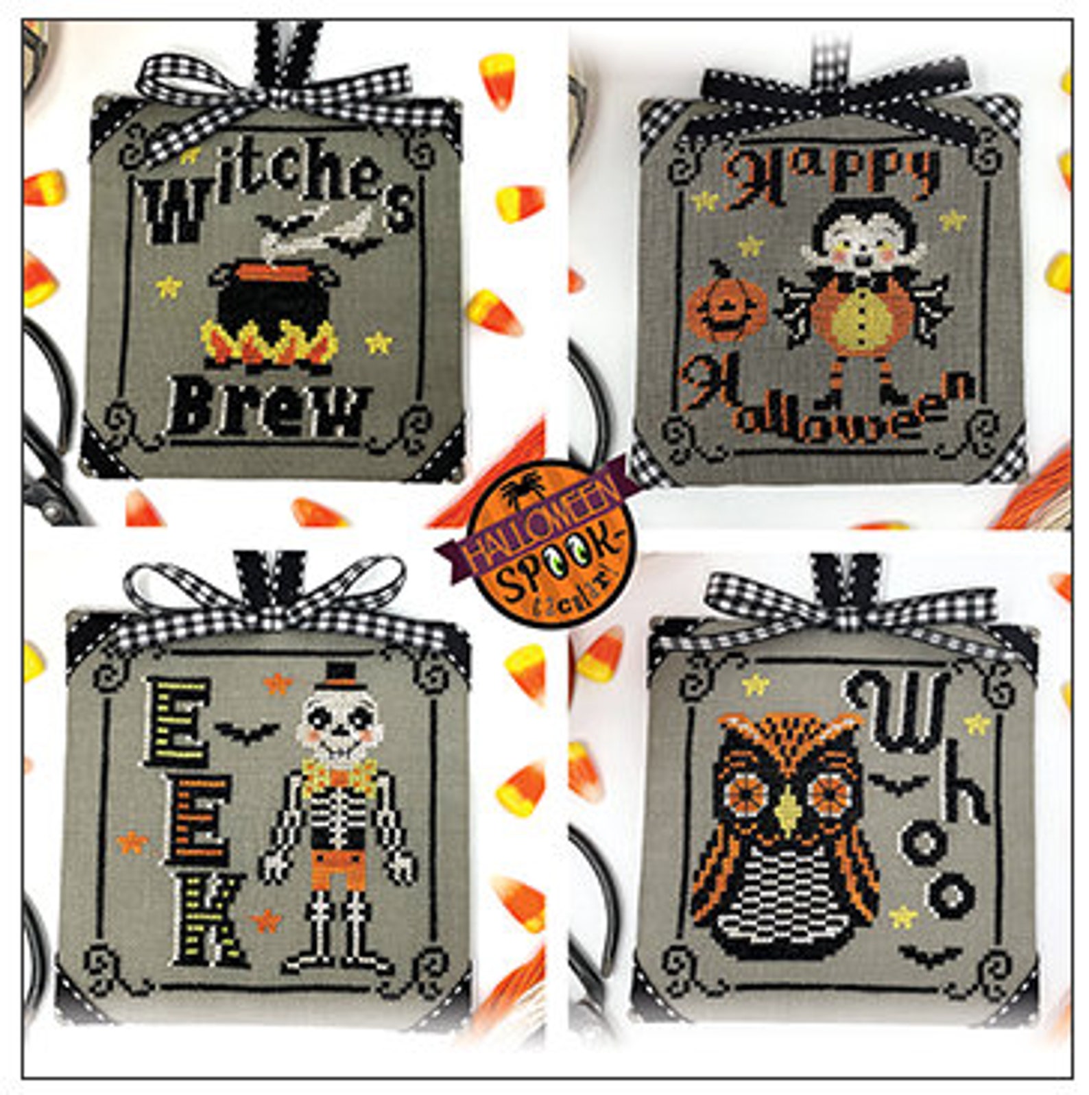 HALLOWEEN SPOOKTACULAR 3 Ornament Series Parts 9-12 Tiny Modernist ...