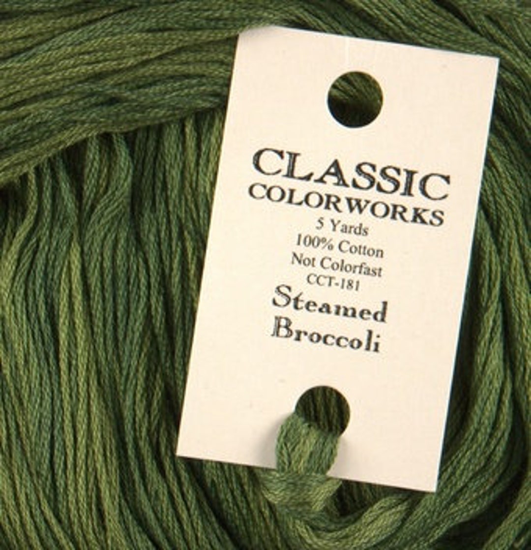 STEAMED BROCCOLI Classic Color Works Cotton Floss 6 Strand 5 Yd Skein ...