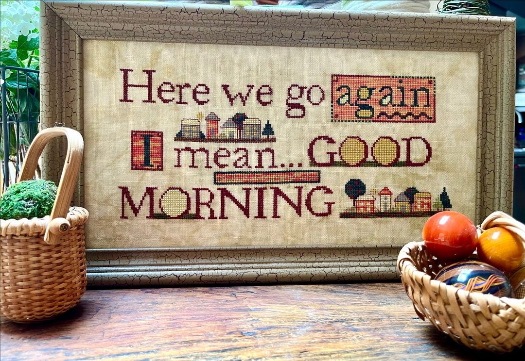 GOOD MORNING Amy Bruecken Designs Cross Stitch Pattern-3 - Etsy