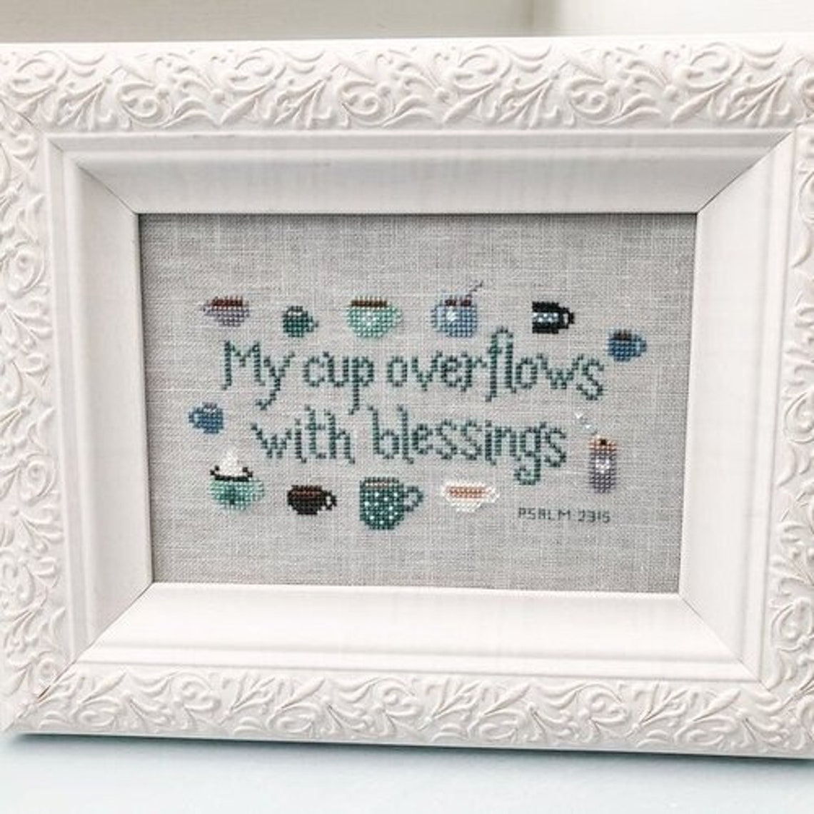 BLESSINGS OVERFLOW * Sweet Wing Studio * Cross Stitch Pattern-b - Etsy