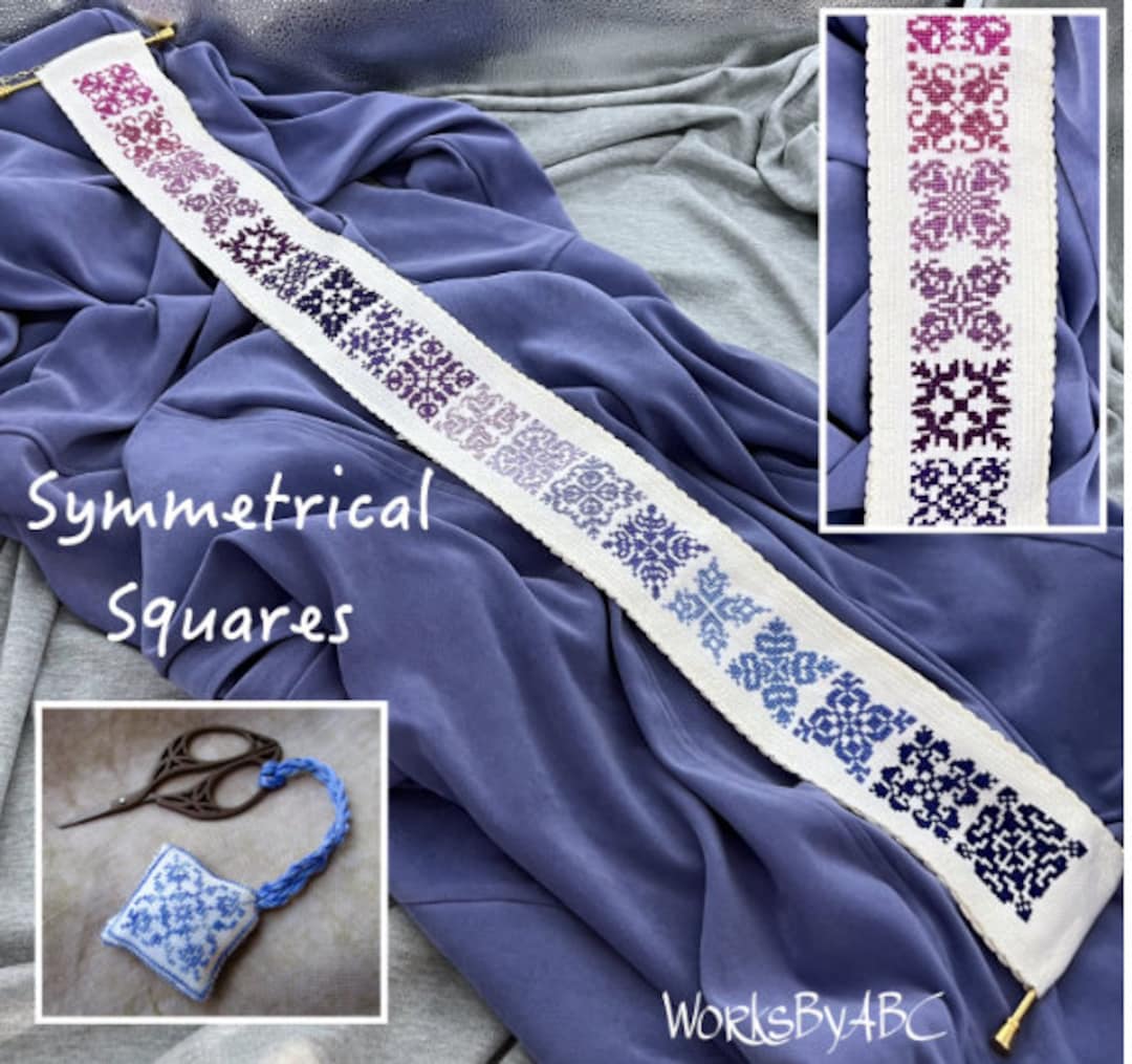 SYMMETRICAL SQUARES * Worksbyabc * Cross Stitch Pattern-c - Etsy