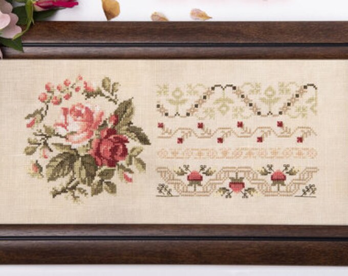 ROSE BAND SAMPLER * Samplers and Primitives * Cross Stitch Pattern - Etsy