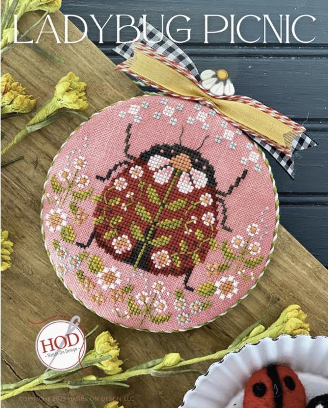 2025 Nashville Needlework Market * LADYBUG PICNIC * Hands on Design * Cross Stitch Pattern - B ...