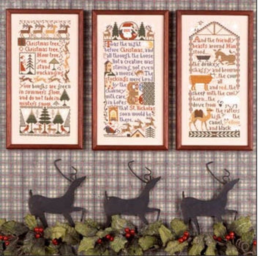 CHRISTMAS SAMPLER * the Prairie Schooler* Counted Cross Stitch Pattern ...