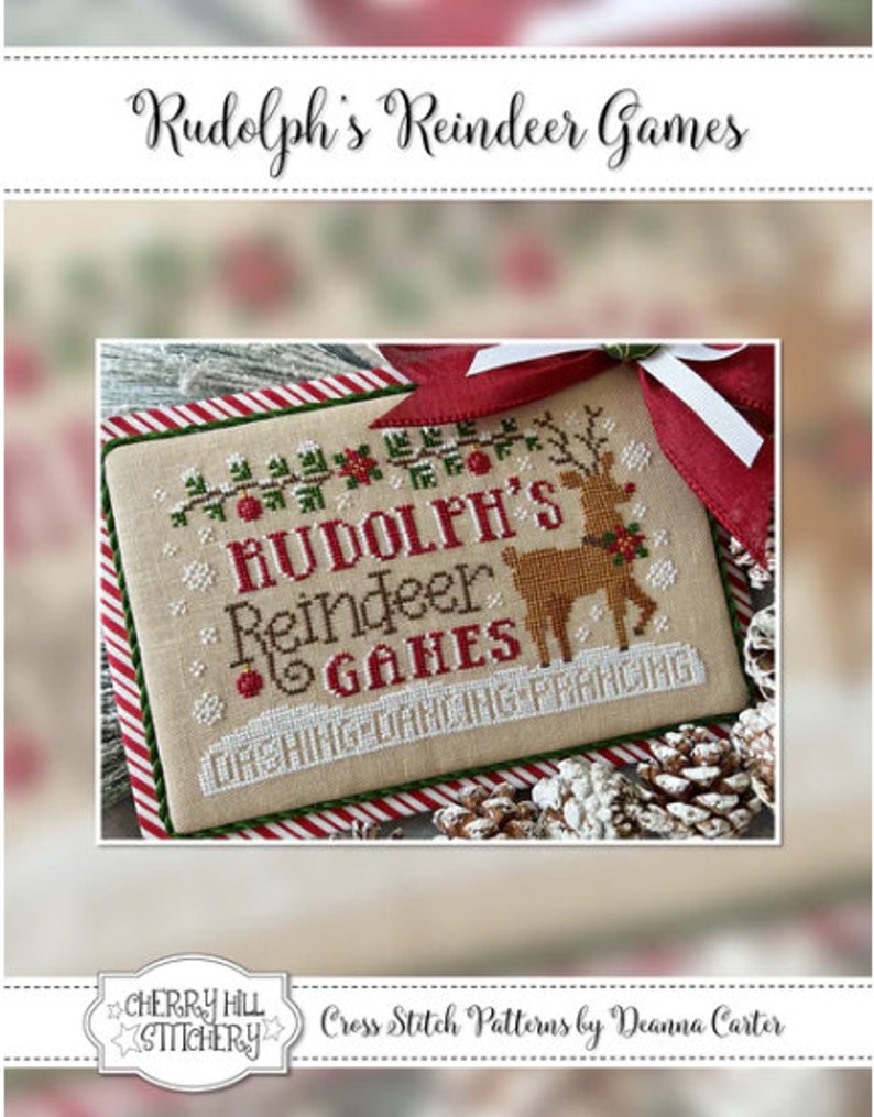 RUDOLPH'S REINDEER GAMES * Cherry Hill Stitchery * Counted Cross Stitch Pattern-c - Etsy
