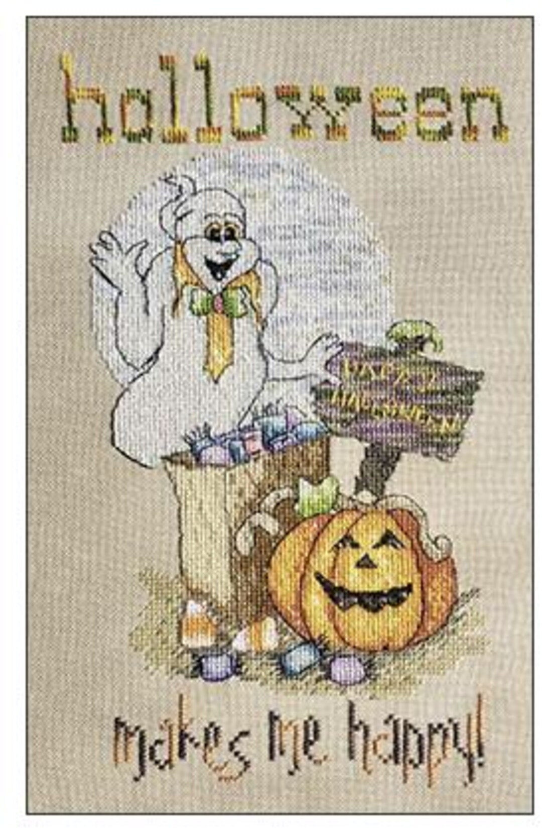 HALLOWEEN Makes Me Happy * Marnic Designs * Counted Cross Stitch ...