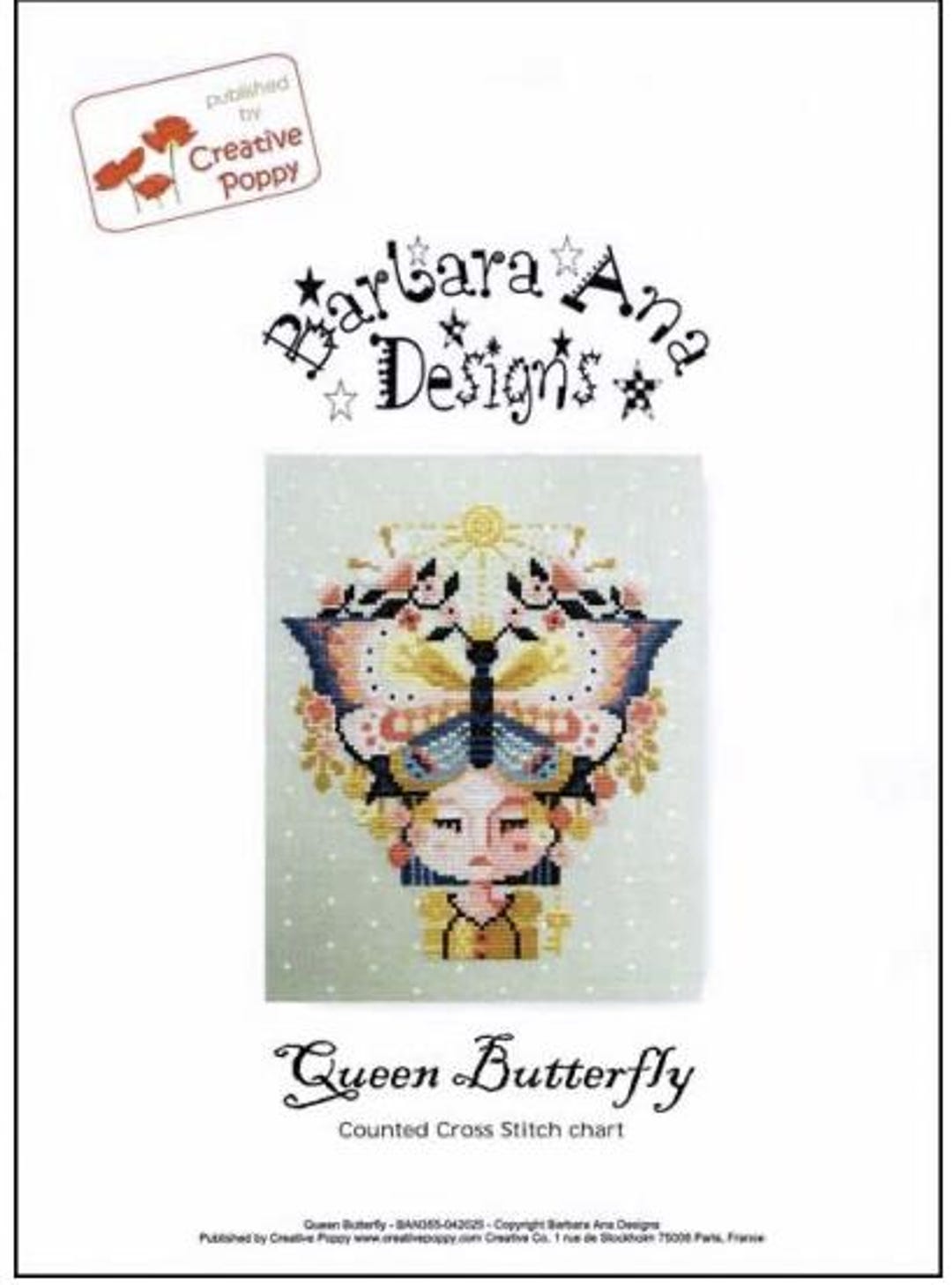 QUEEN BUTTERFLY * Barbara Ana Designs * Counted Cross Stitch Pattern-3 ...