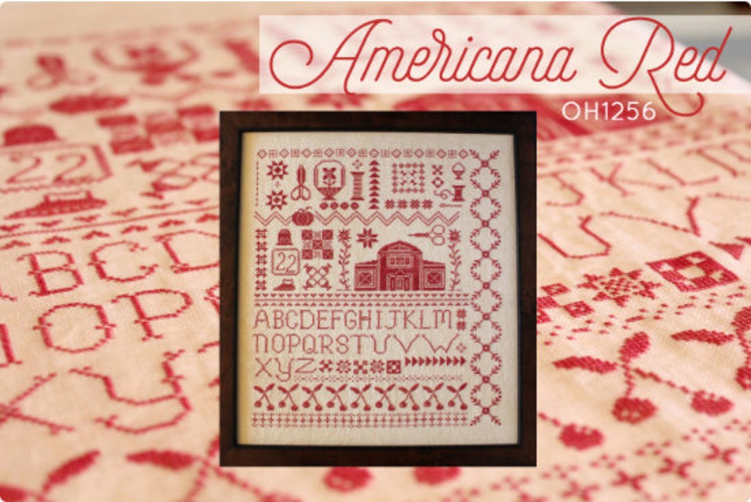 AMERICANA RED * October House Fiberarts * Cross Stitch Pattern-2 - Etsy