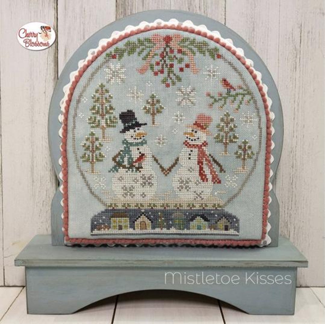 MISTLETOE KISSES * Cherry Blossoms * Cross Stitch Pattern - B - Etsy