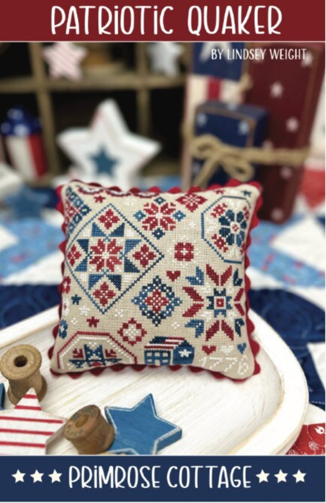 PATRIOTIC QUAKER * Primrose Cottage * Cross Stitch Pattern - 2 - Etsy