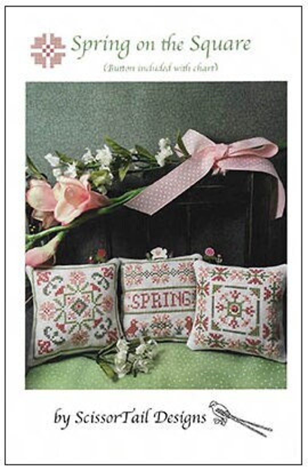 SPRING ON the SQUARE * Scissortail Design * Cross Stitch Pattern-2 - Etsy