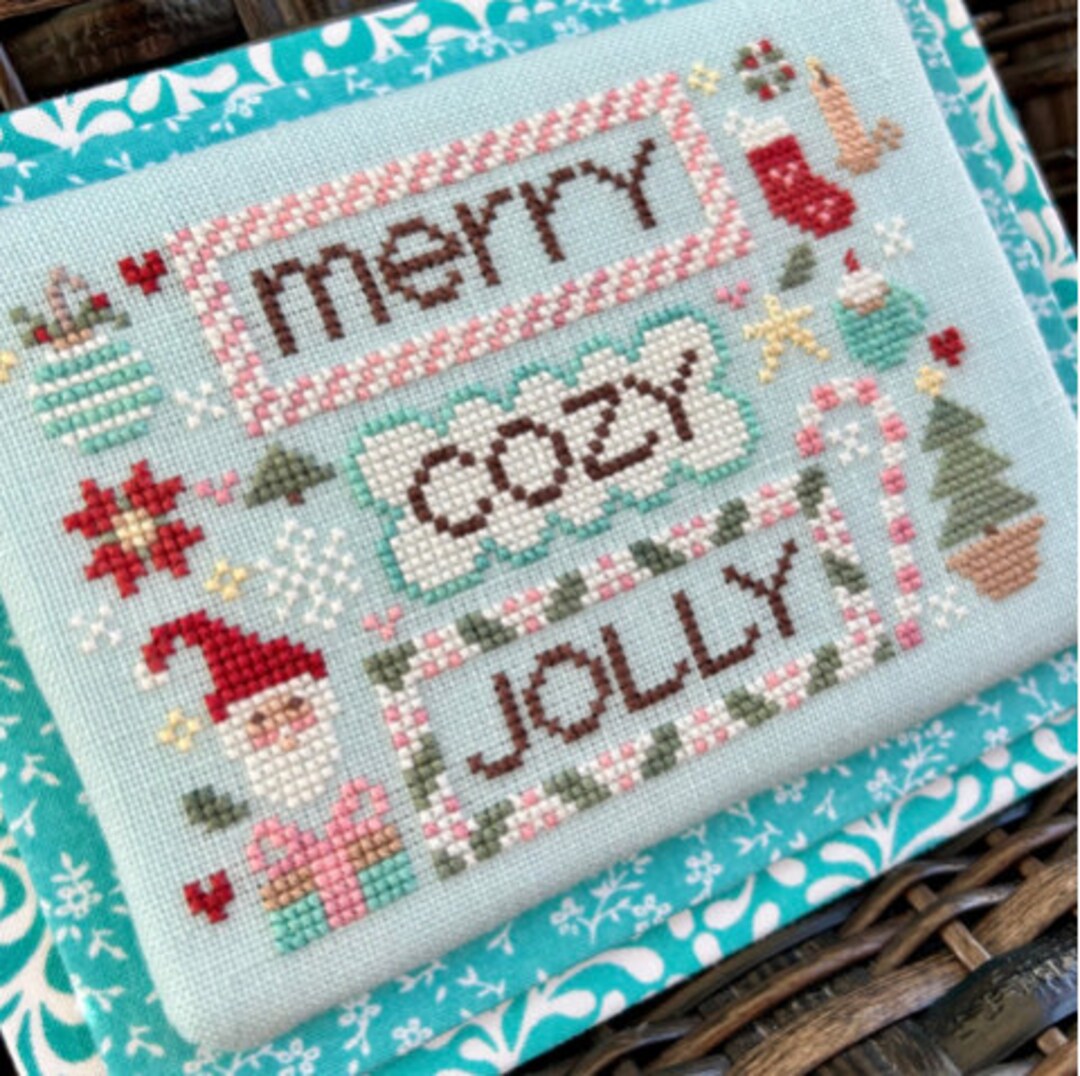 MERRY COZY JOLLY * Sweet Wing Studio * Cross Stitch Pattern-b - Etsy