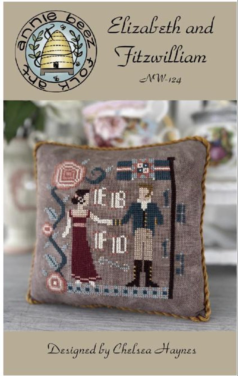 Elizabeth and Fitzwilliam * Annie Beez Folk Art * Cross Stitch Pattern ...