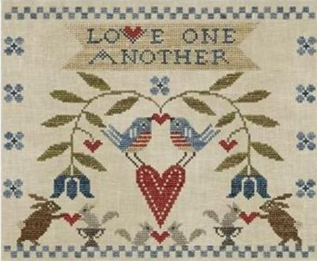 LOVE ONE ANOTHER * Artful Offerings * Cross Stitch Pattern-b - Etsy
