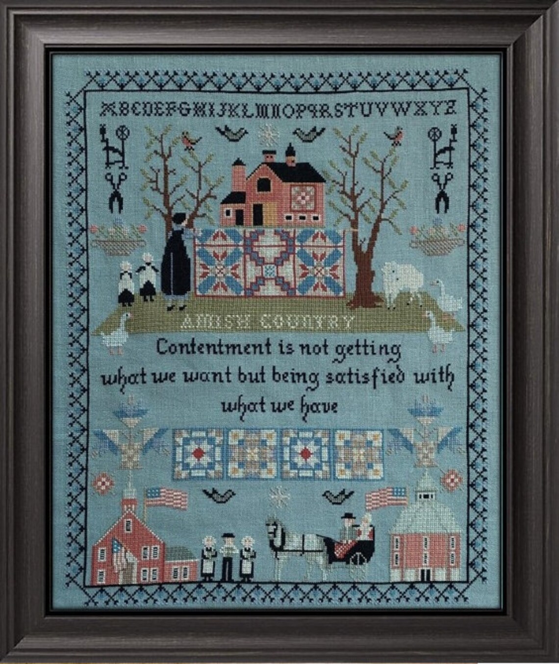 AMISH COUNTRY Twin Peak Primitives Cross Stitch Pattern-3 - Etsy